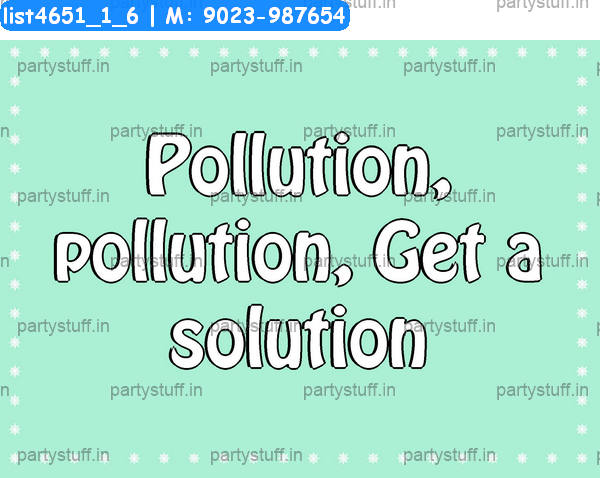 Pollution Slogans 4 Cards in Environment theme