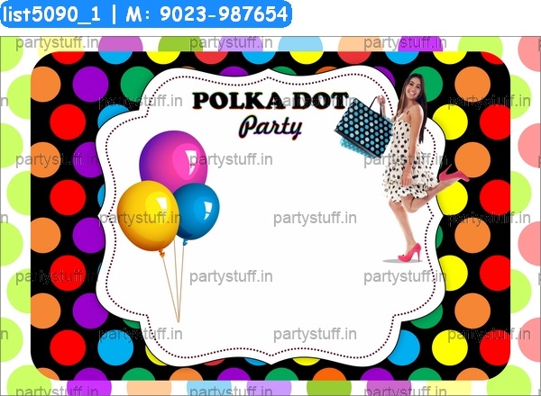 Polka Dots Invitation Card Cards in Polka Dots theme