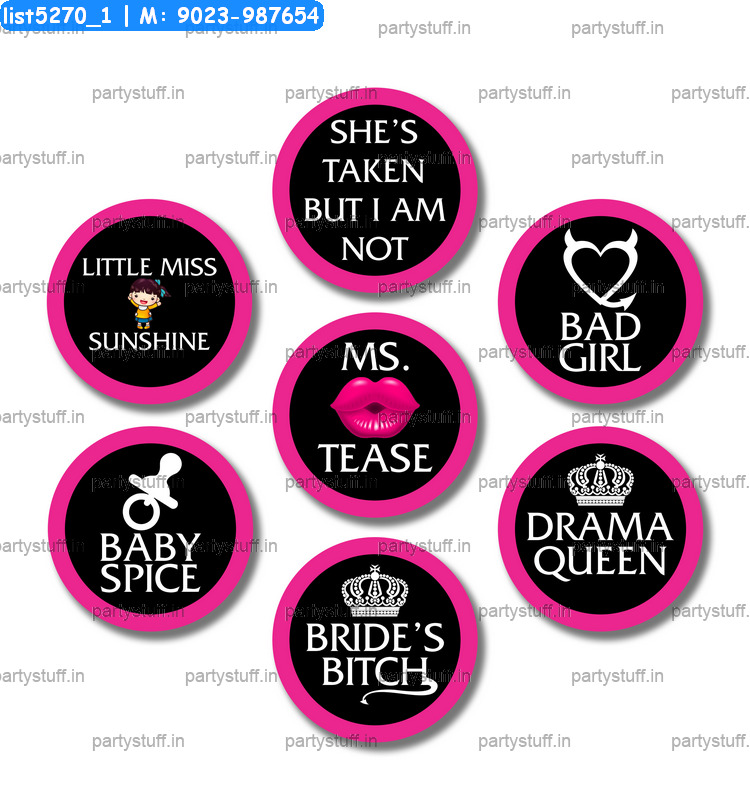 Girl Power Badges Accessory in Girl theme