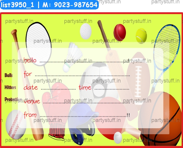 Theme Sports Designs - PartyStuff